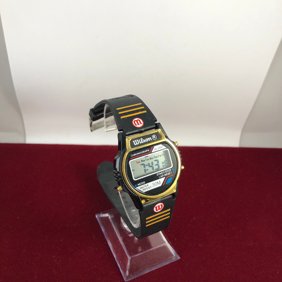 Wilson | Accessories | Wilson Digtal Watch 24hr Stopwatch Gold Black ...